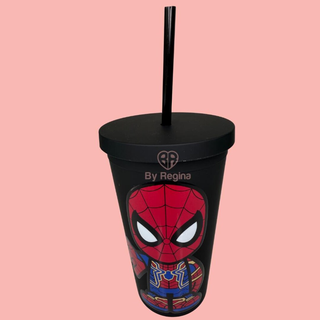 Personalised UV DTF Spiderman DC Marvel Matte Tumbler, Starbucks Cup ...