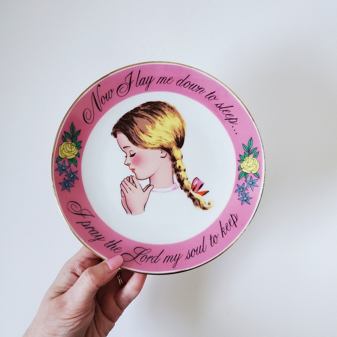 Vintage 1970s Decorative Plate "now I Lay Me Down to Sleep I Pray the ...