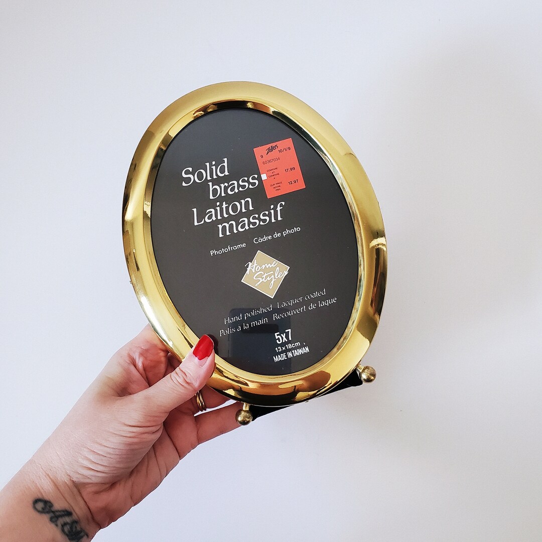 Vintage Solid Brass Gold Picture Frame, 5x7, 1980's Gold Frame - Etsy