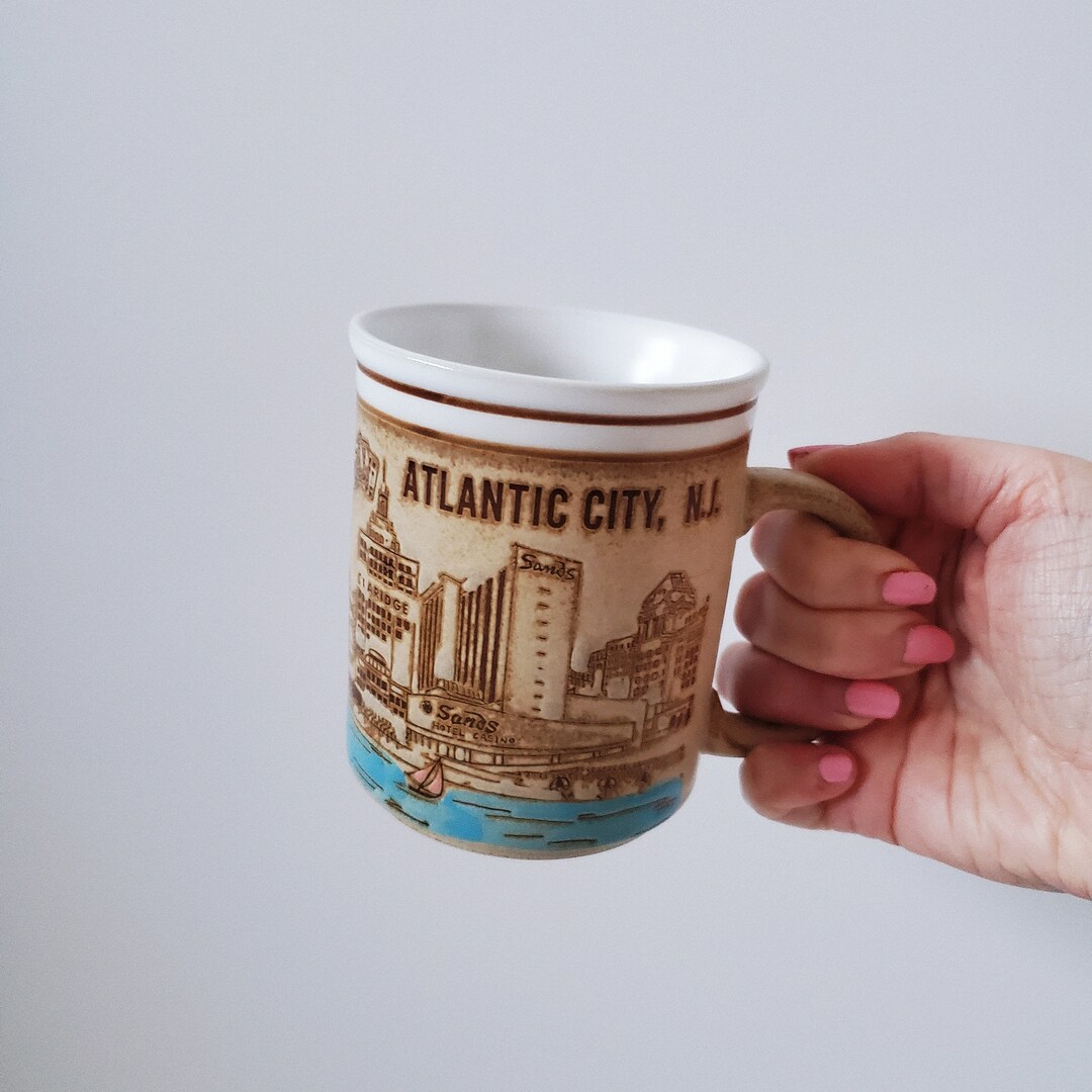 Vintage Atlantic City New Jersey Souvenir Stoneware Coffee Mug - Etsy