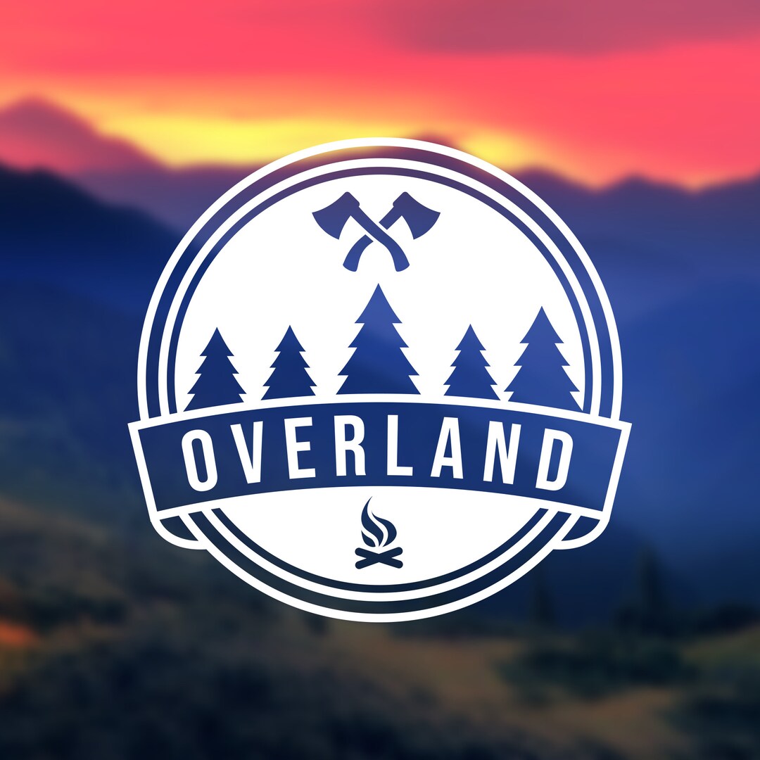 Vinyl Overland Decal Adventure Outdoors Axes Trees - Etsy