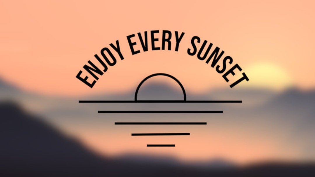 Enjoy Every Sunset Camping Vinyl Decal - Etsy