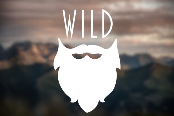Wild Man Beard Decal Outdoor Sticker Vinyl Car Laptop | Etsy