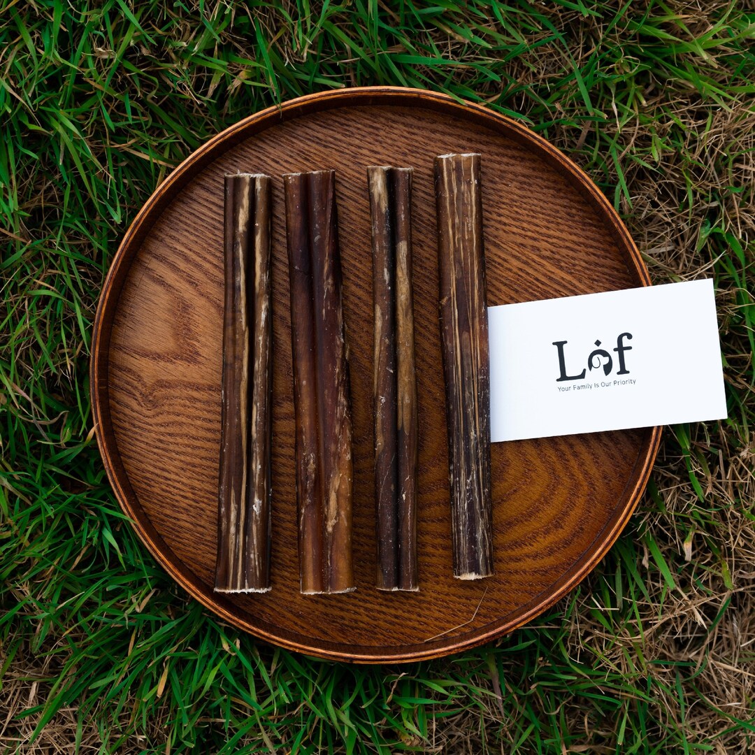 Lof Premium 6-inch Standard Bully Sticks, Odor-free 100% Beef Pizzle ...