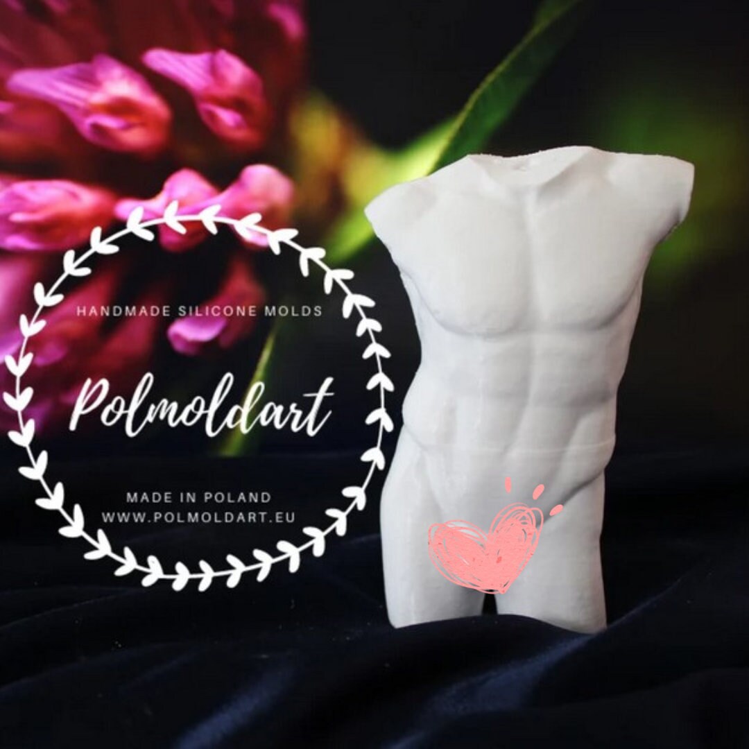 Big Male Torso 3D Silicone Mold 12cm for Making Candles, Resin, Soap ...