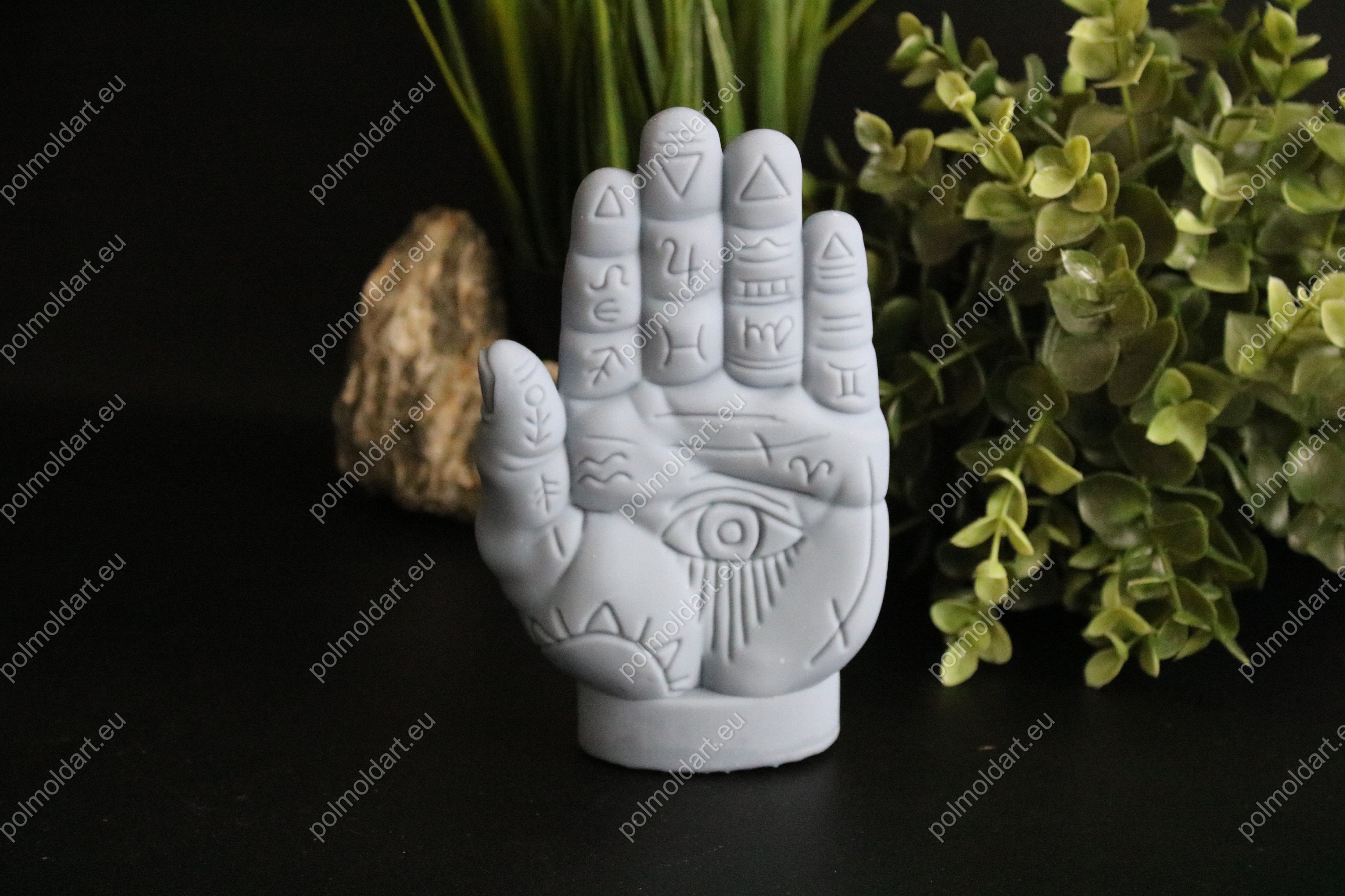 Big Palmistry Hand Palm Reading 3D Silicone Mold for Making Candles ...