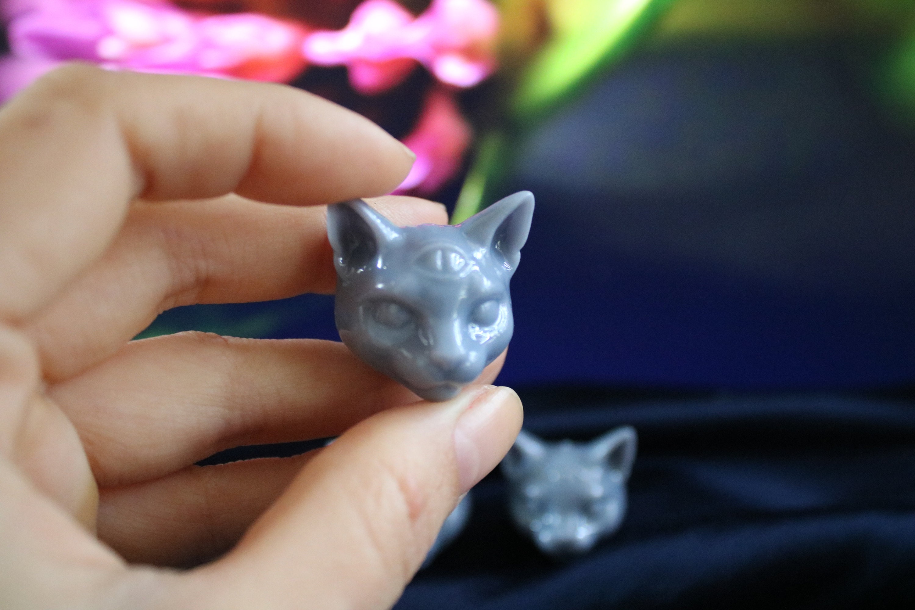 MINI Cat Head Third Eye 3D Silicone Mold for Making Candles | Etsy