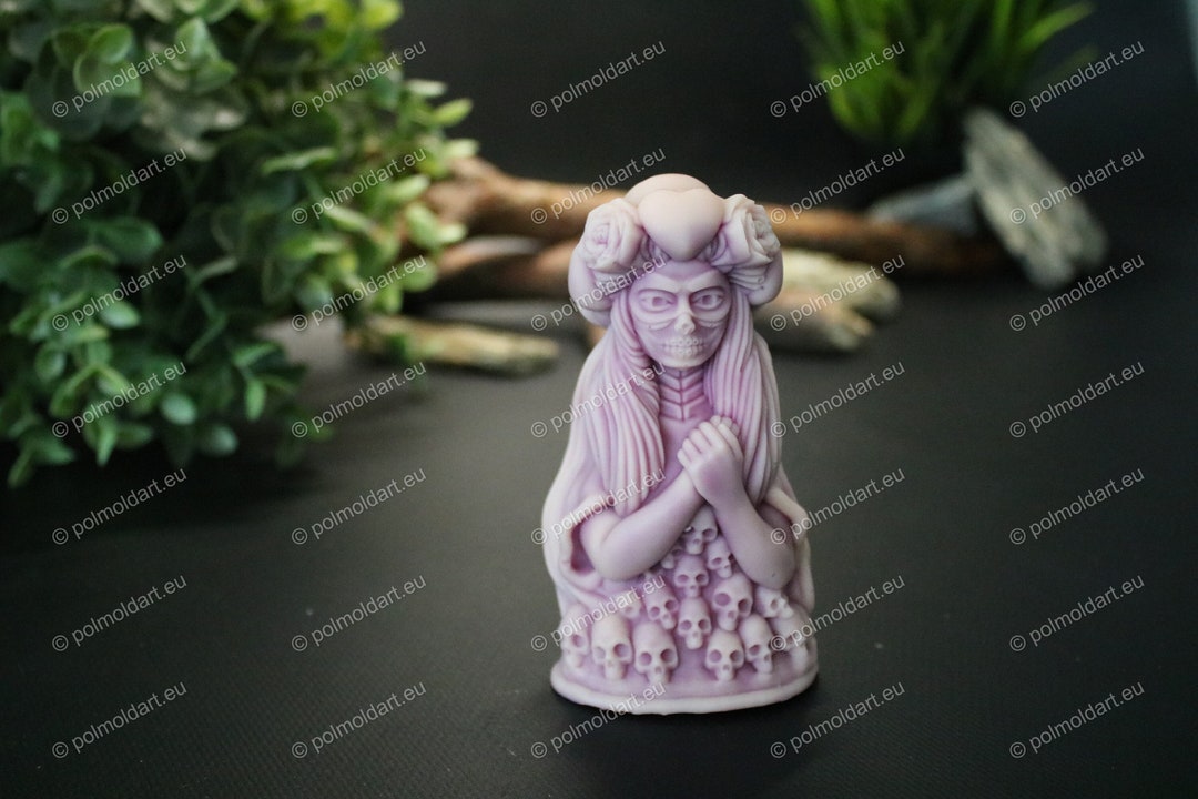 Santa Muerte 3D Silicone Mold for Making Candles, Resin, Soap, Wiccan ...