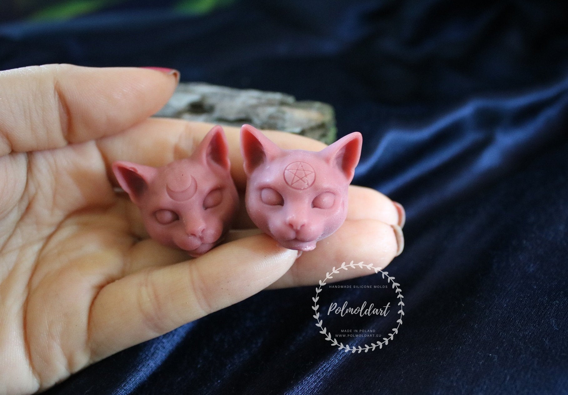 Small two cats 3D Silicone Mold for making candles wax melt | Etsy