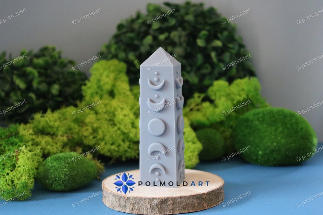 Small Moon Phases Crystal 3D Silicone Mold for Making Candles, Resin ...