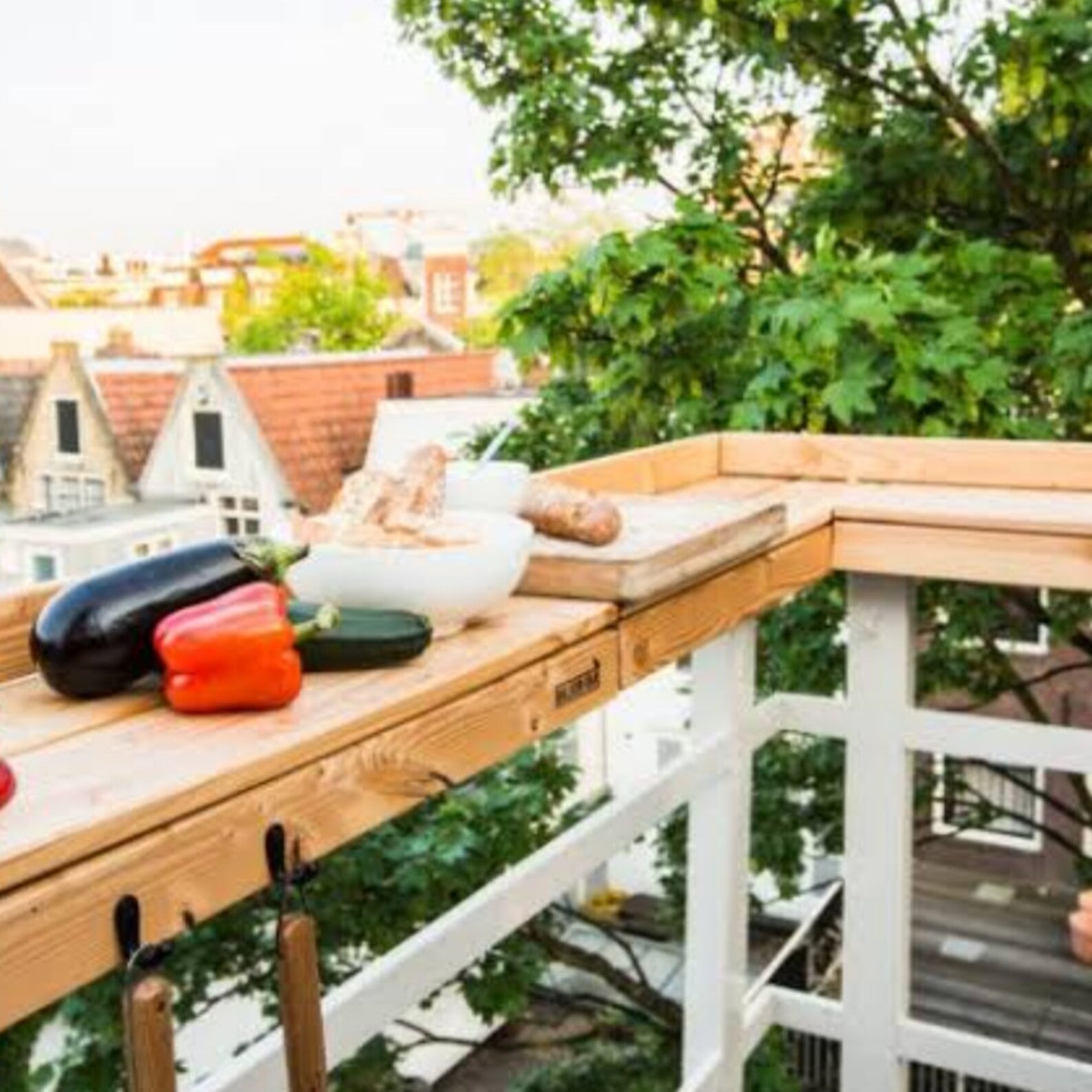 Balcony Bar Table Patio Bar Desk Grill Deck Bar Top Table | Etsy