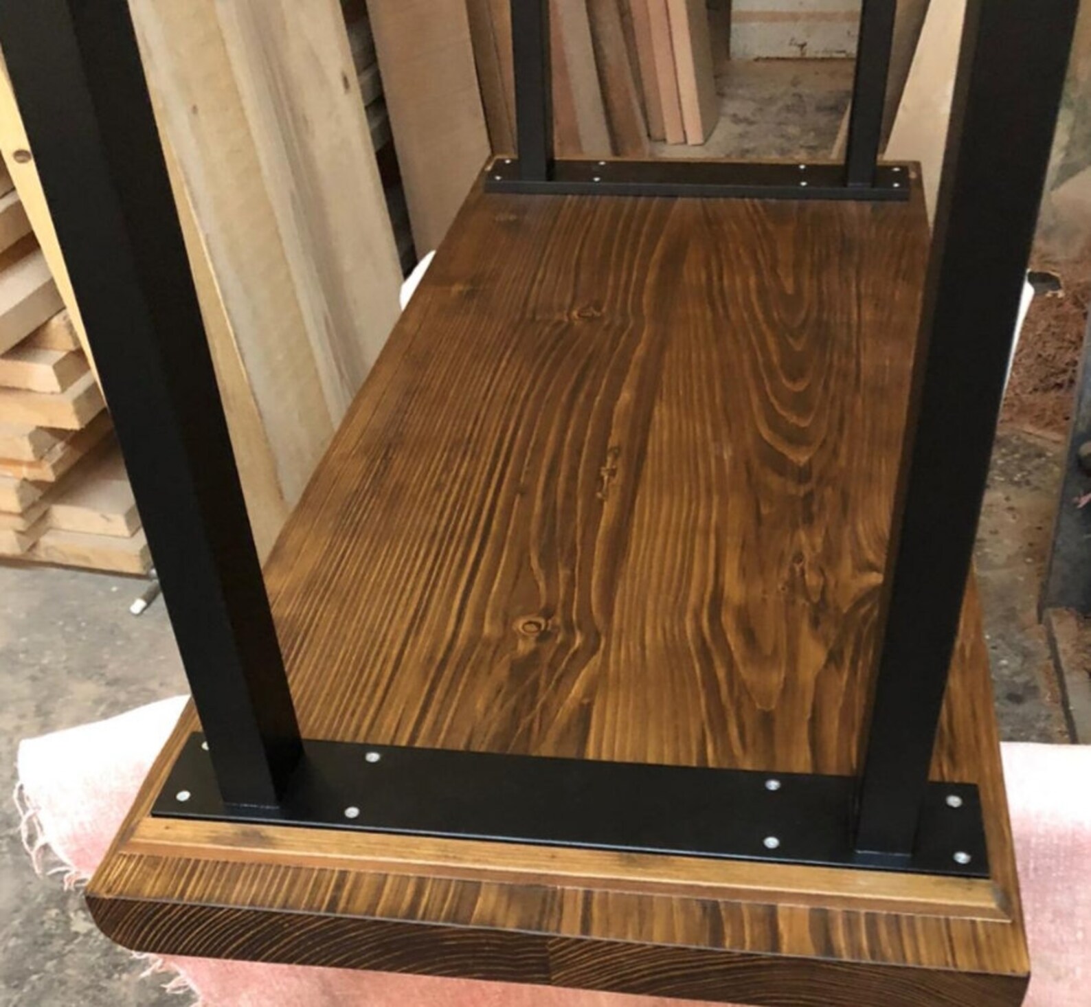 Rustic Wood Bar Table, Dining Table, Kitchen Table, Wooden Table ...