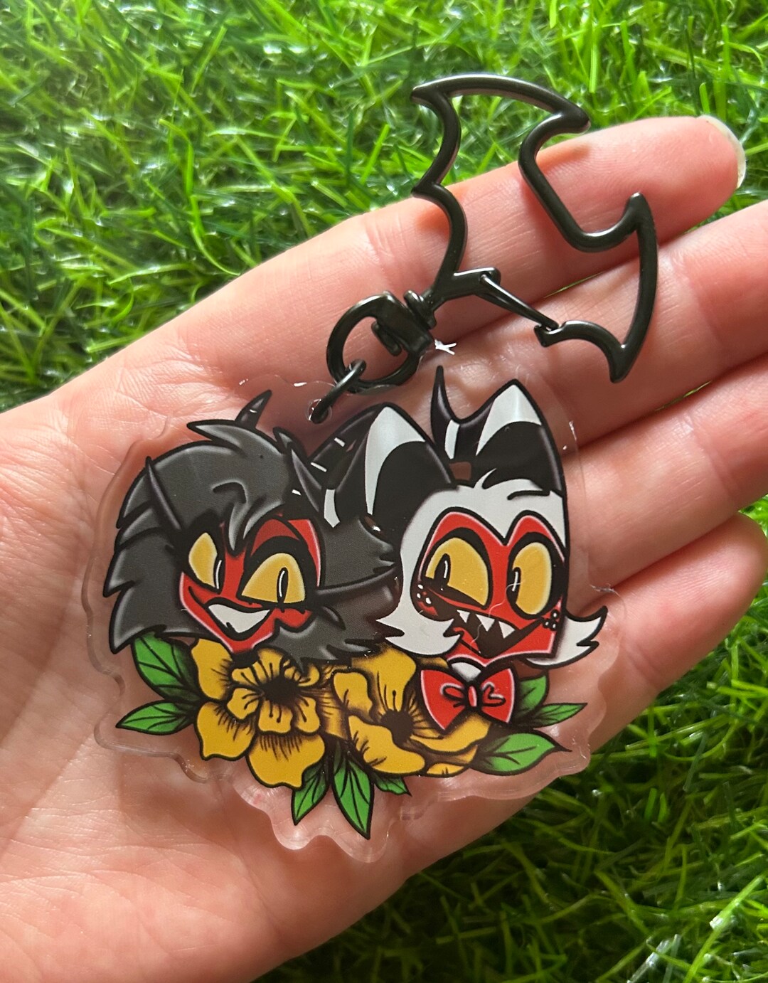 Millie and Moxxie, Hell of A Boss, Acrylic Keychain - Etsy