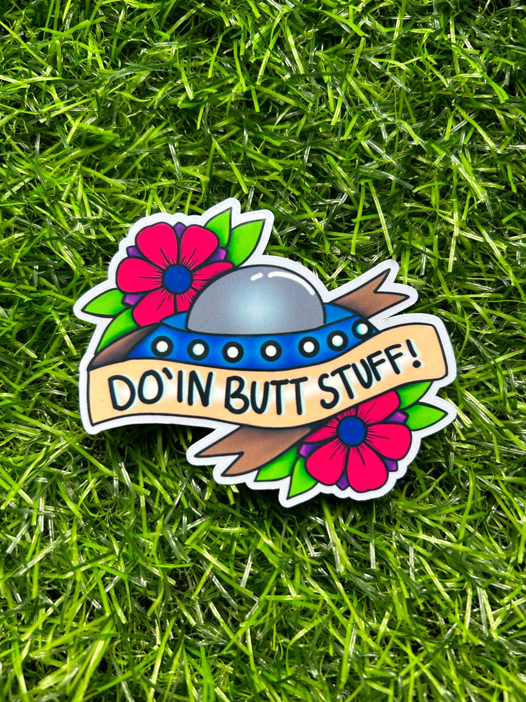 Alien Funny, Butt Stuff, Vinyl Sticker - Etsy