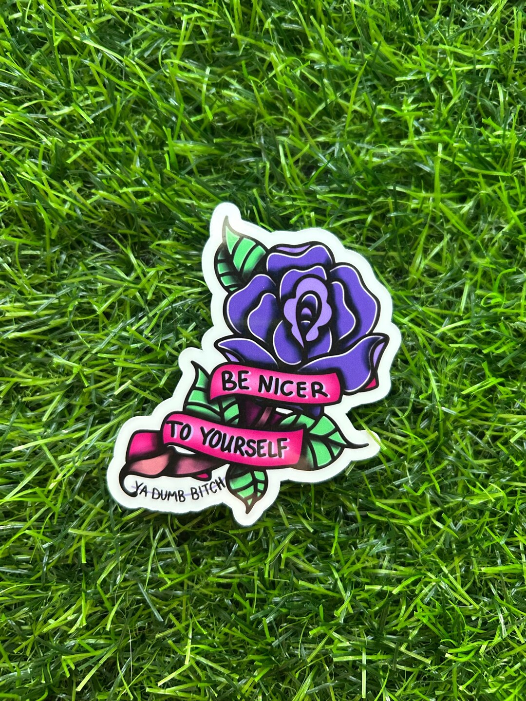 Be Nicer to Yourself, Vinyl Sticker - Etsy