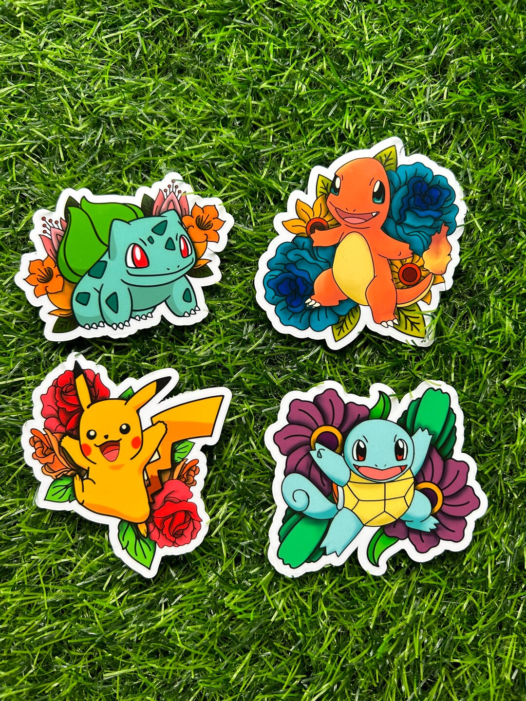 Poke Flash Floral Single Stickers - Etsy
