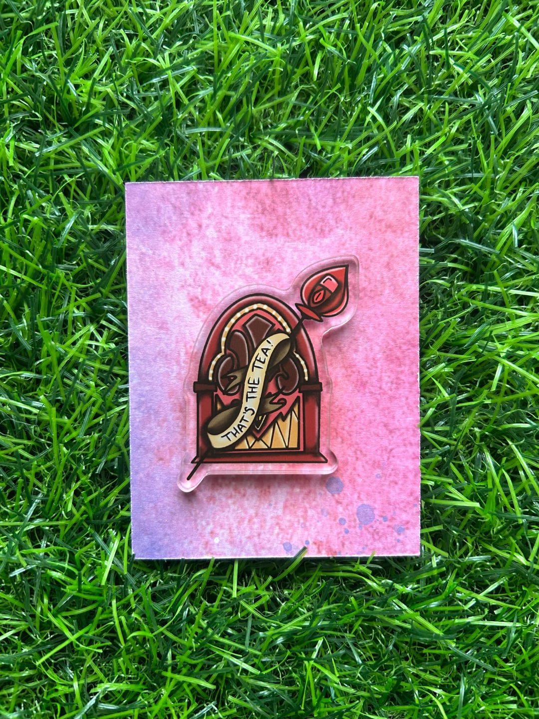 Alastor Radio, That’s the Tea, Hell Hotel, Acrylic Pin - Etsy