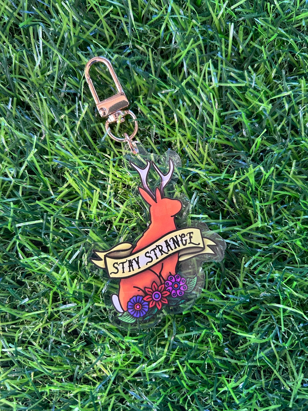 Jackalope Acrylic Keychain - Etsy