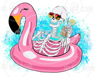 Swimming Skeleton - Etsy