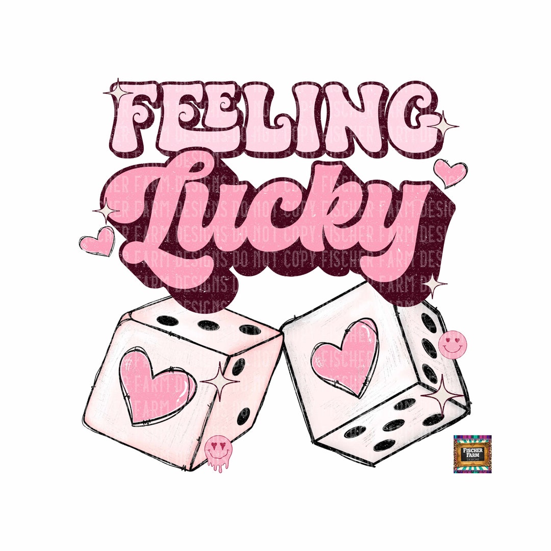 Retro Valentines Day, Lucky, Love, Dice, Ace, Hearts, Be Mine, Hearts ...