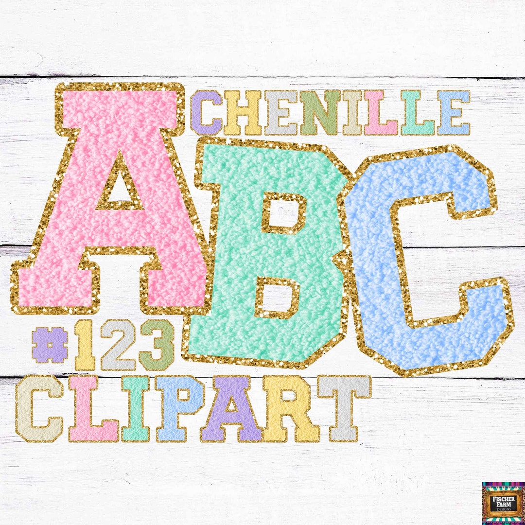 Faux Chenille Letters, Sports Letters Alphabet, Spring, College ...