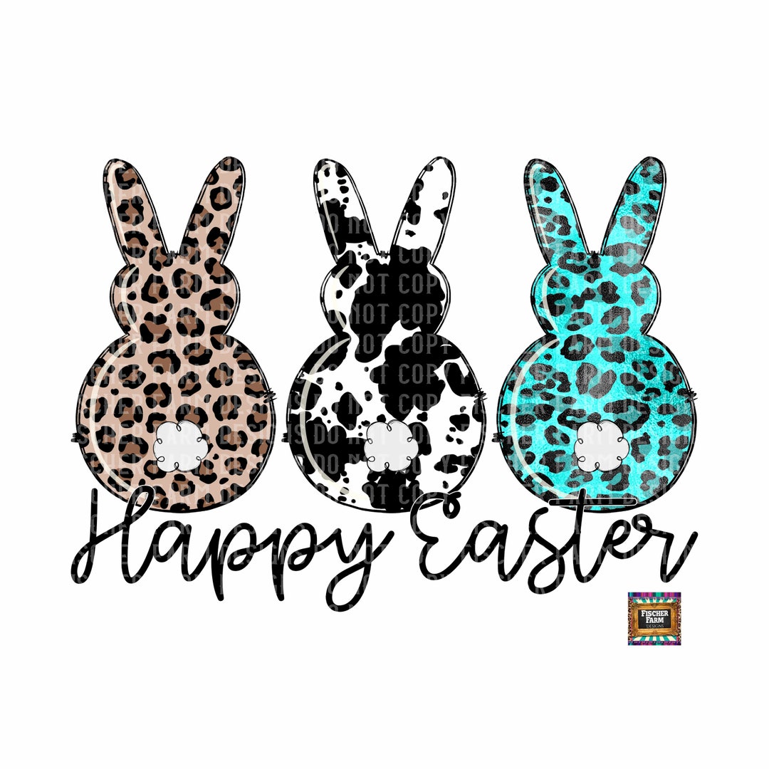 Happy Easter, Western, Turquoise, Leopard, Cowhide, Bunny, Spring ...