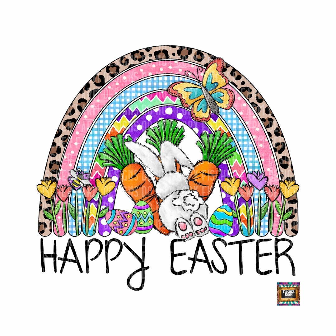 Happy Easter, Bunny, Rabbit, Easter Rainbow, Spring, Carrots, Tulips ...