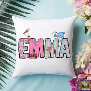 Summer PNG Alphabet Bundle, Doodle Alphabets, Flamingo, Crab, Sunshine ...