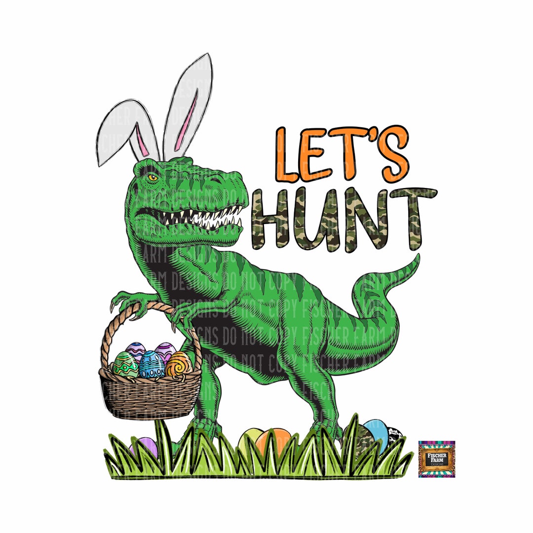 Happy Easter, Dinosaur, Hunt, Boy Easter Design, Spring, Carrots Bunny ...