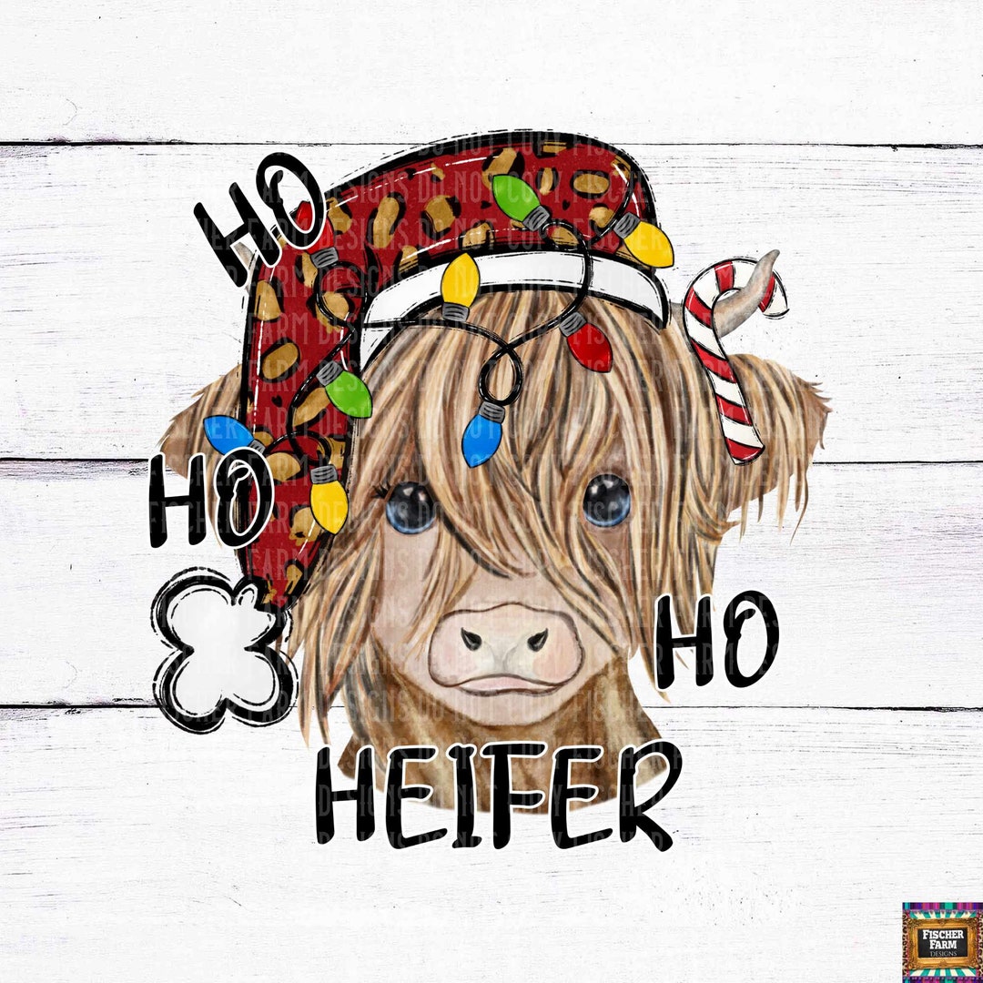 Ho Ho Ho Heifer, Christmas Highland Cattle, Christmas Trees, Presents ...