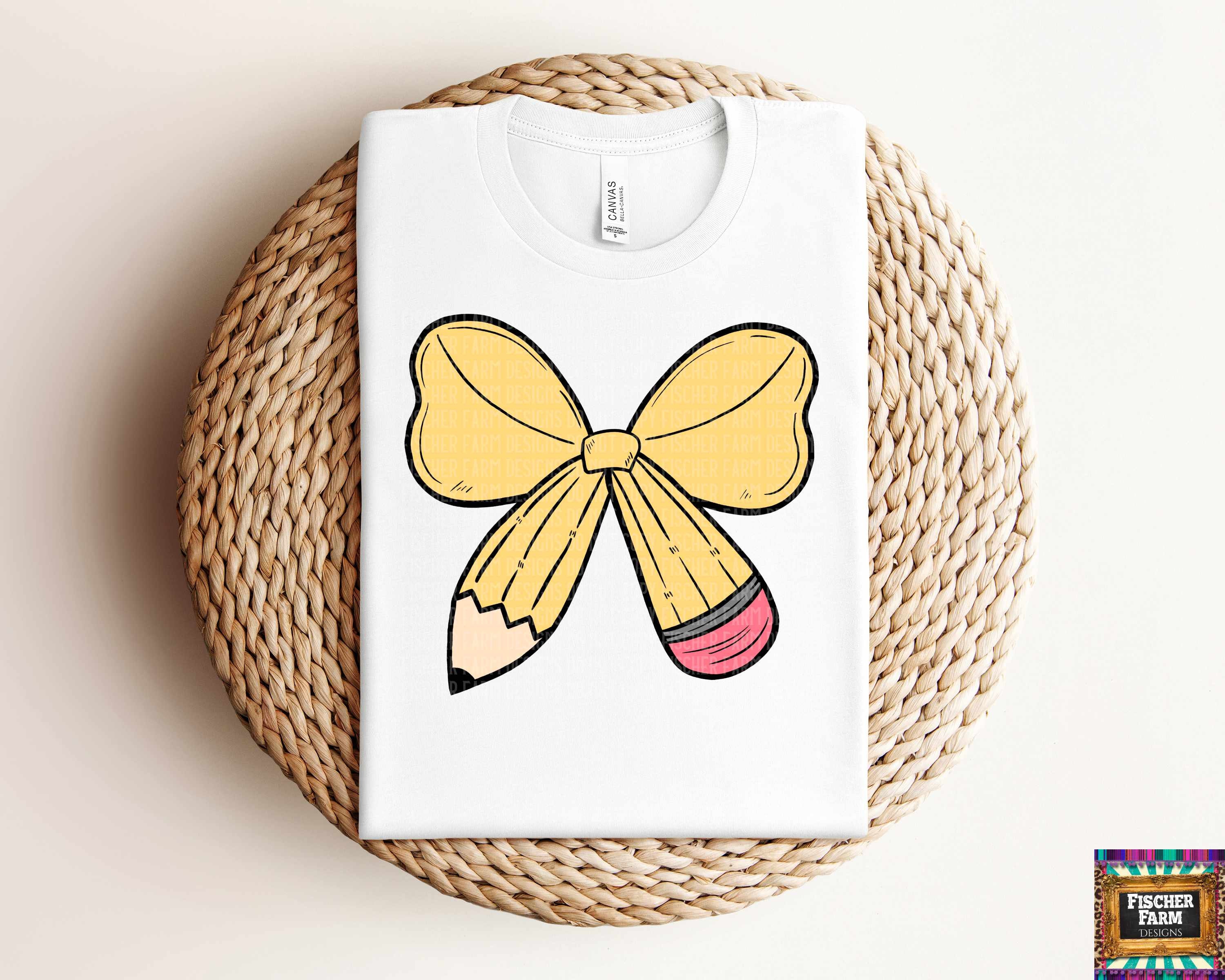 Pencil Bow Clipart, School, Teacher, Retro, Back to School, Teacher ...