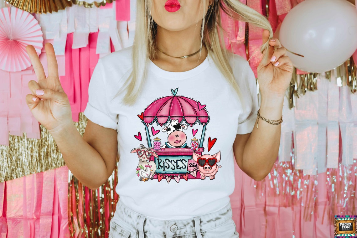 Valentines Day Cow, Kissing, Booth, Moo, Pig, Goat, Chicken, Hearts ...