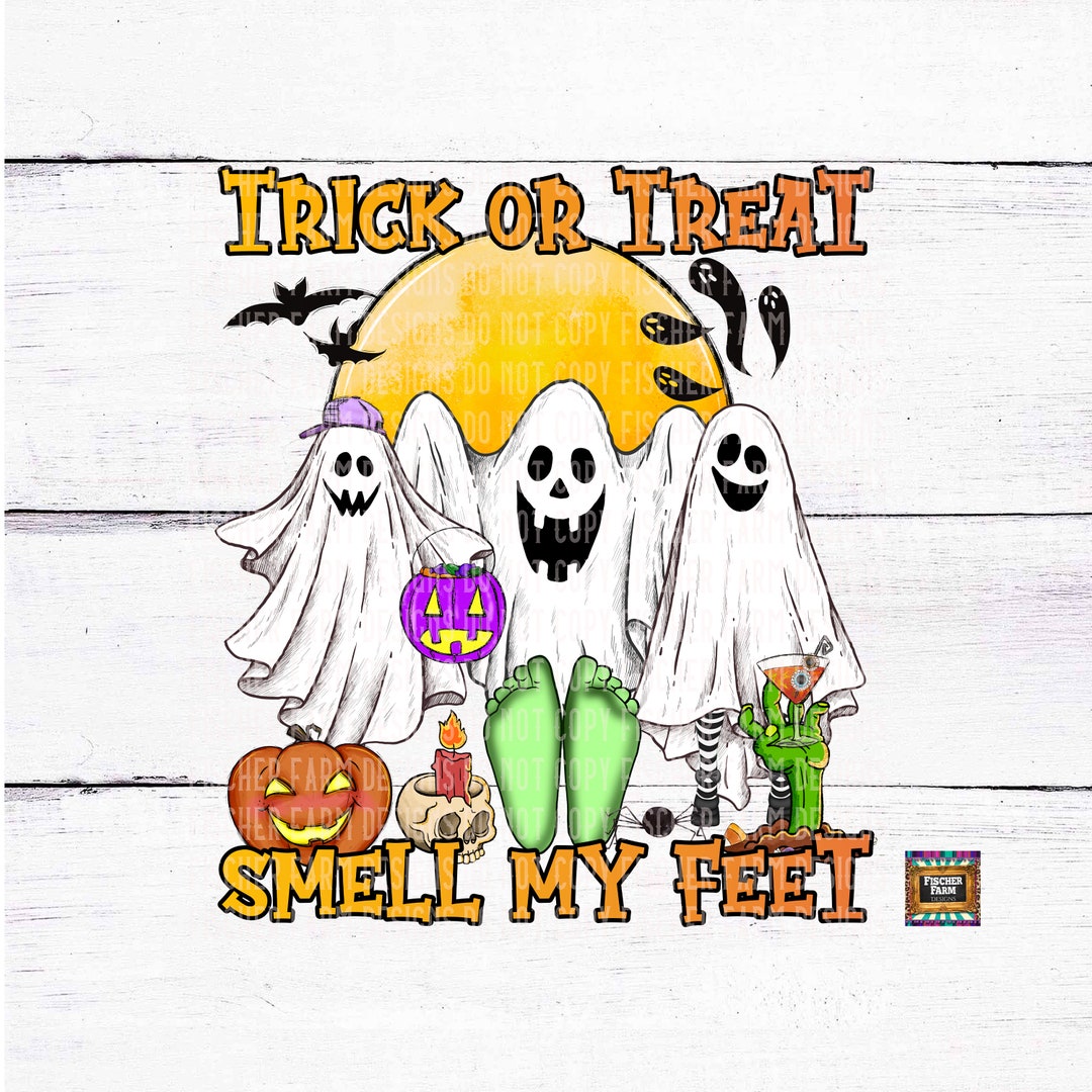 Trick or Treat, Feet, Spooky, Ghosts, Feet, Ghouls, Halloween, Retro ...