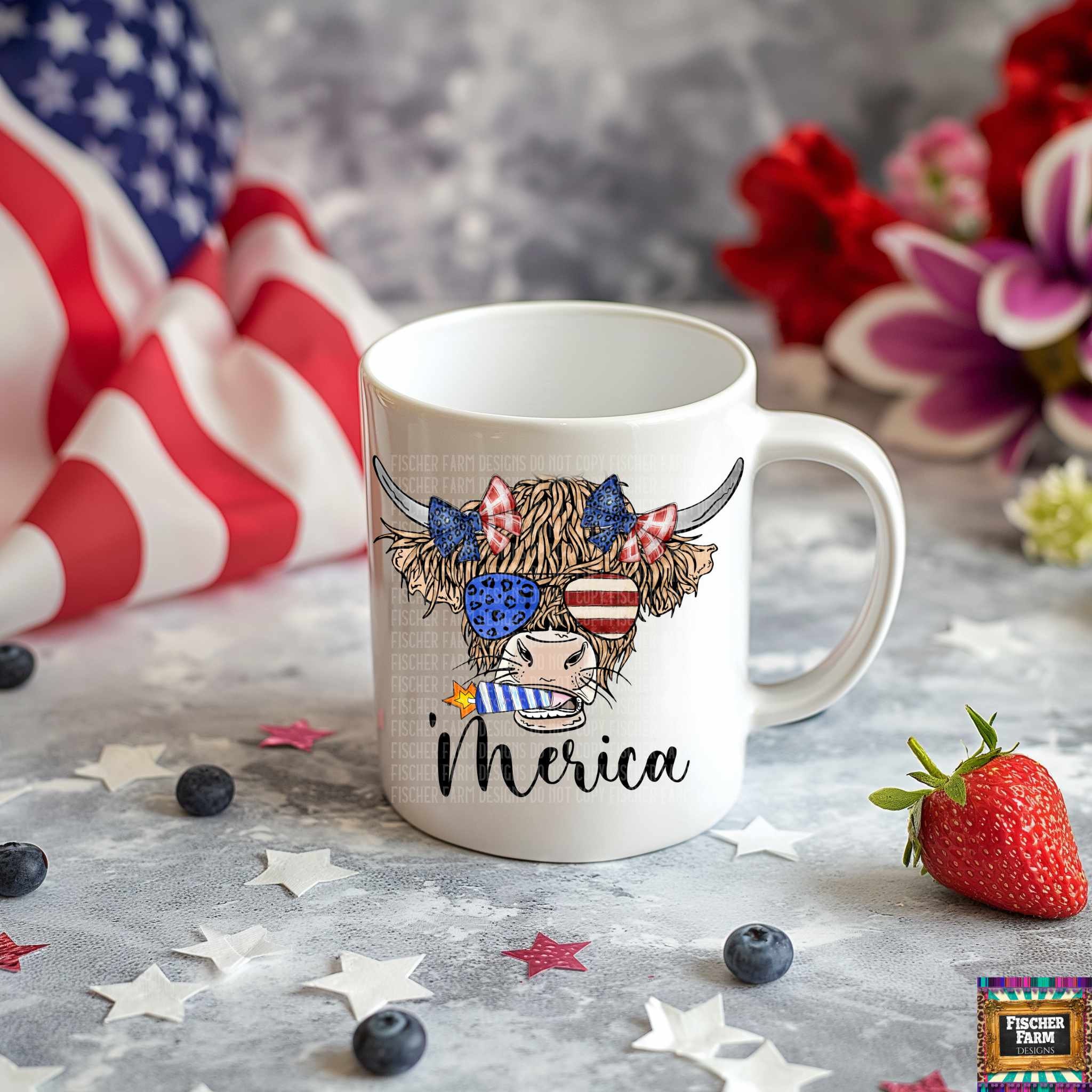 Western, Cow, America, Coquette, 4th of July, American Flag, Usa ...