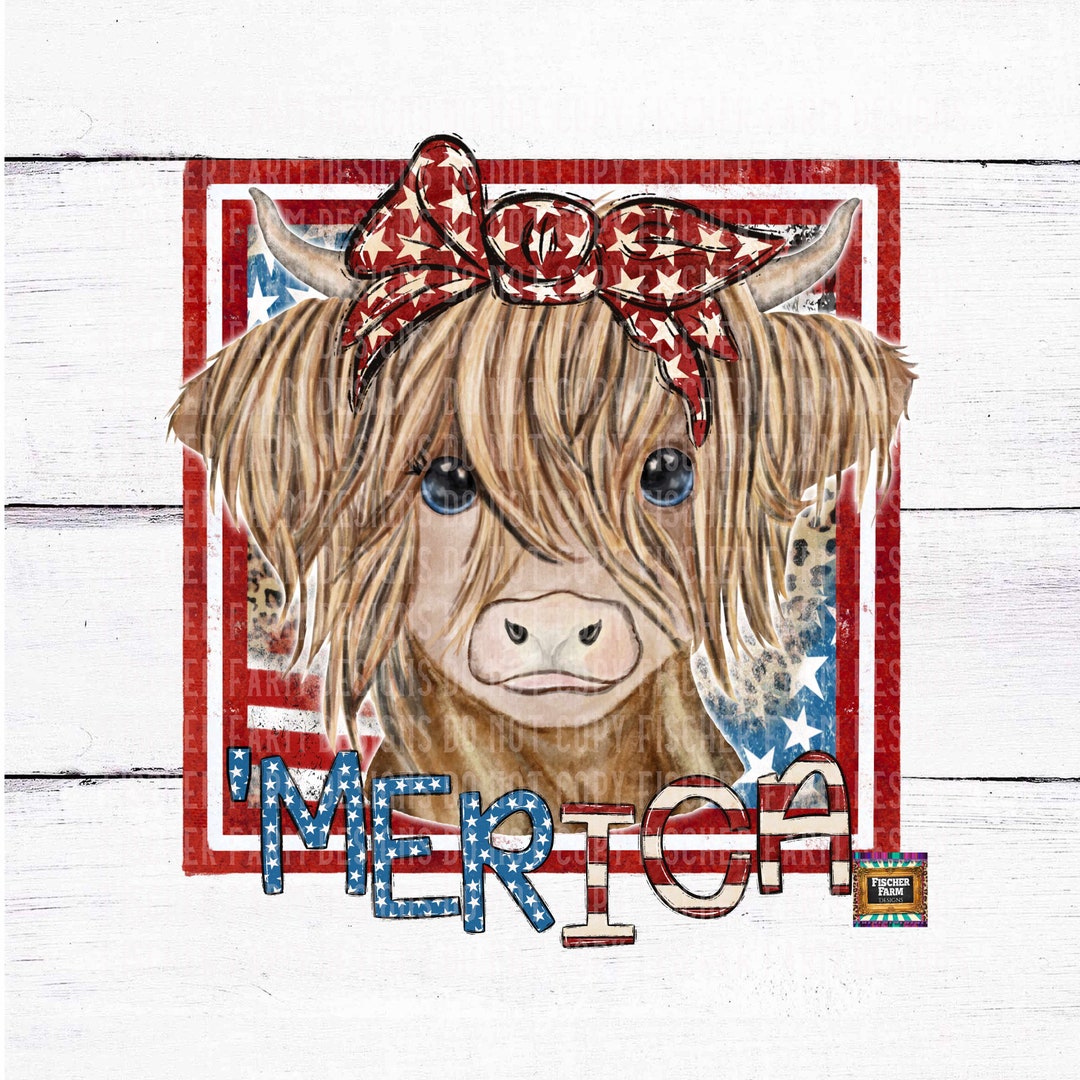 America, Shaggy Cow, 4th of July, Stars, Flag, Stripes, USA, Freedom ...