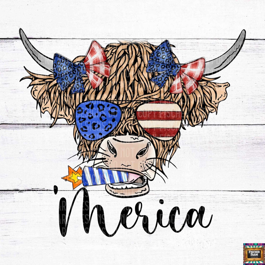 Western, Cow, America, Coquette, 4th of July, American Flag, Usa ...