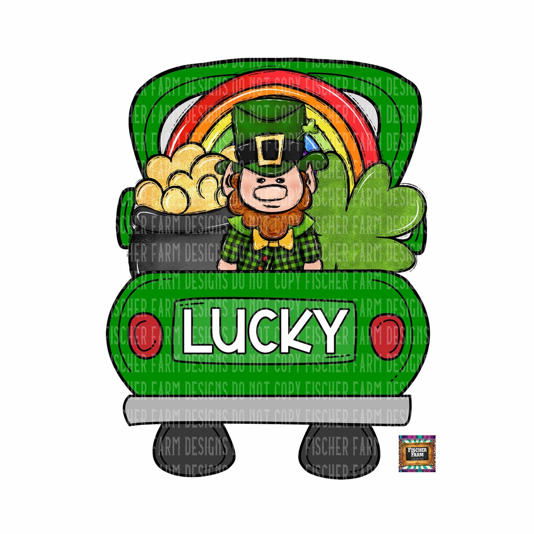 St. Patrick's Day, Lucky, Truck, Rainbow, Gold, 4 Leaf Clover, Shamrock ...