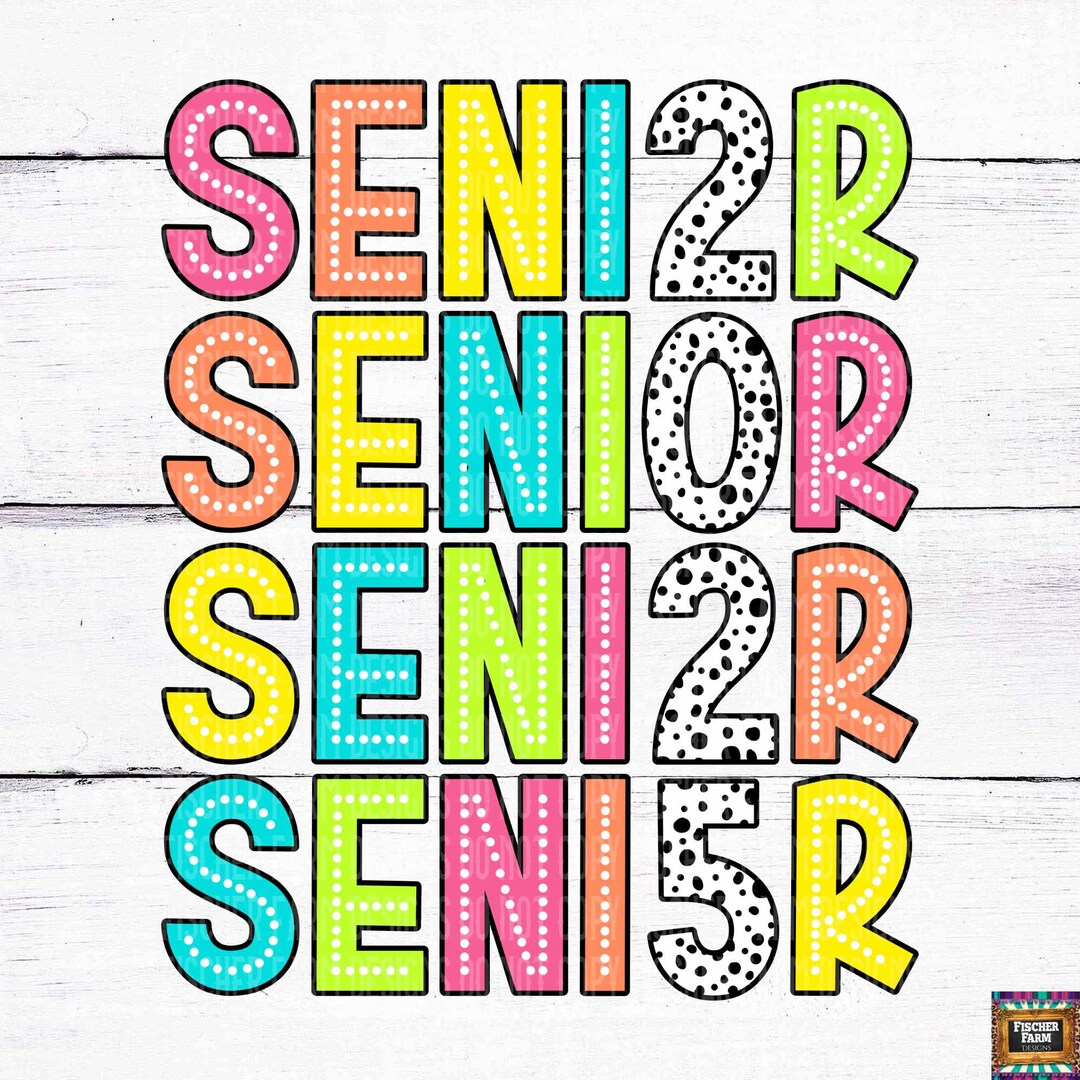 Senior 2025, Dalmatian Dots, Retro Graduation, Class of 2025, High ...