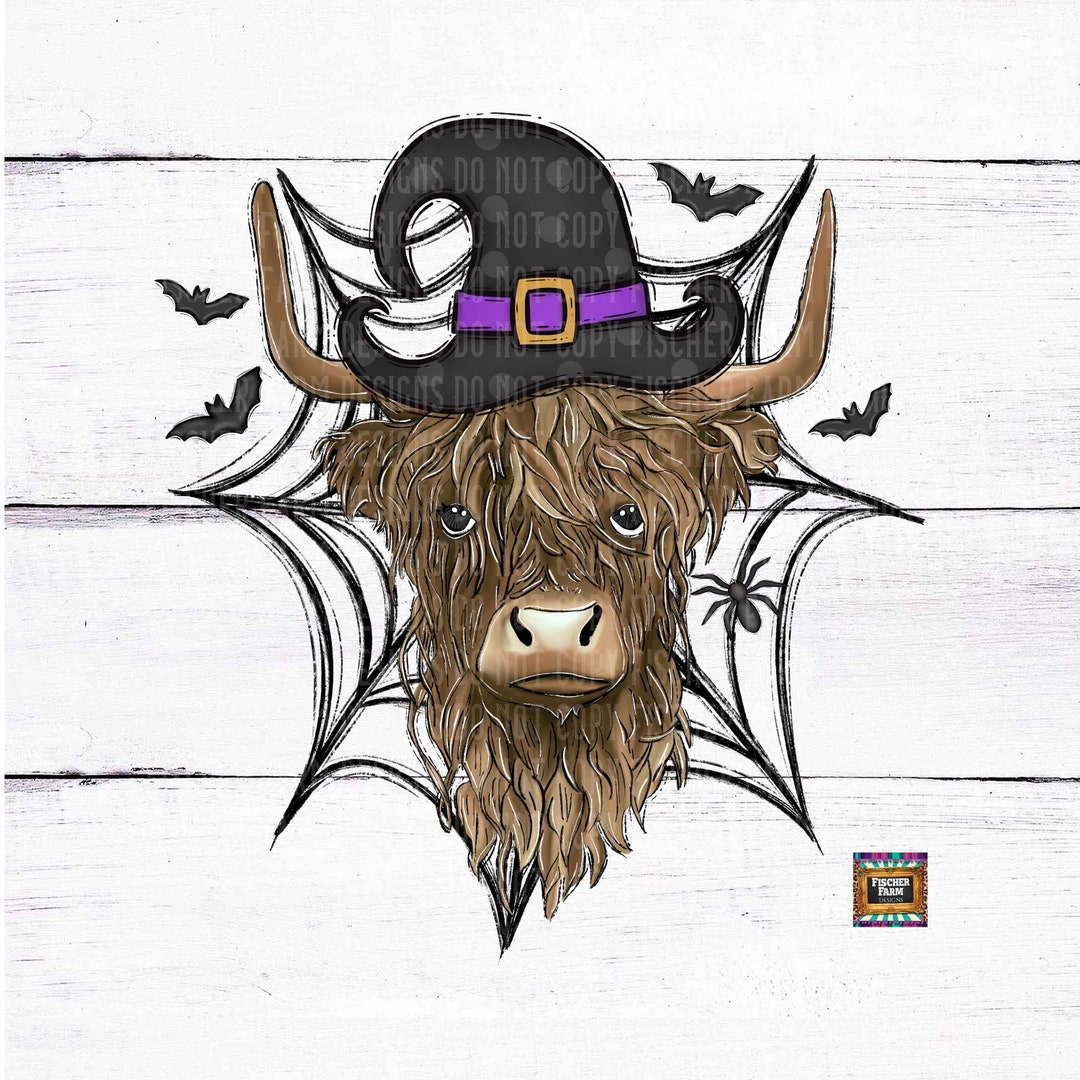 Halloween Cow, Moo I Mean Boo, Long Haired Cow, Trick, Treat, Ghosts ...