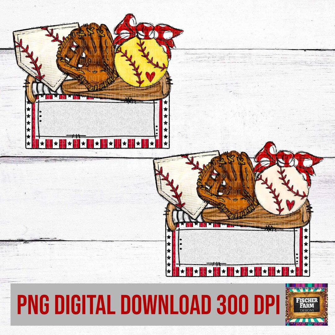 Softball & Baseball Bundle Trio Name Plates, Girl Softball Nameplate ...