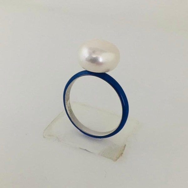 Modern Pearl Ring - Etsy