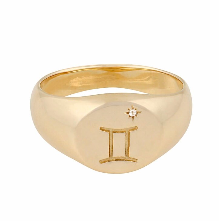 Zodiac Sign Rings-astrology Rings-horoscope Rings-solid - Etsy UK