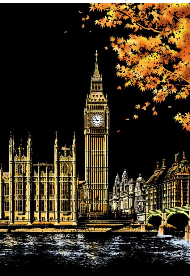 Landscape Scratch Art - Etsy