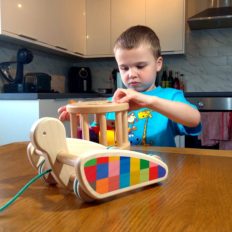 Children's Wooden Snail Shape Sorter Toy Push & Pull - Etsy UK