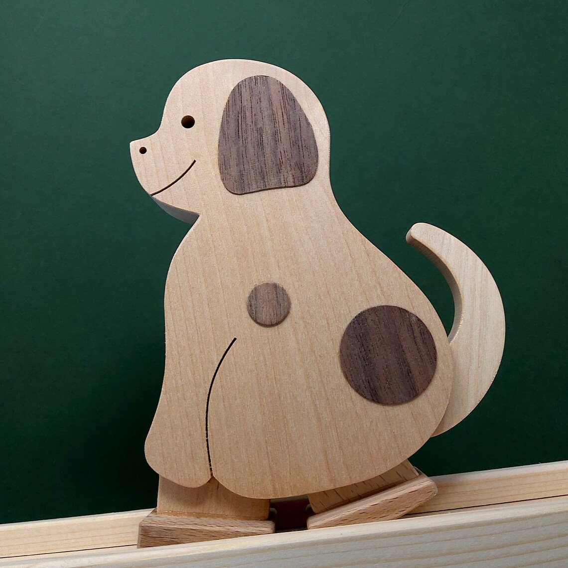 Wooden Dog on Ramp Toy Handmade Dog and Ramp Dog Walks Down - Etsy UK