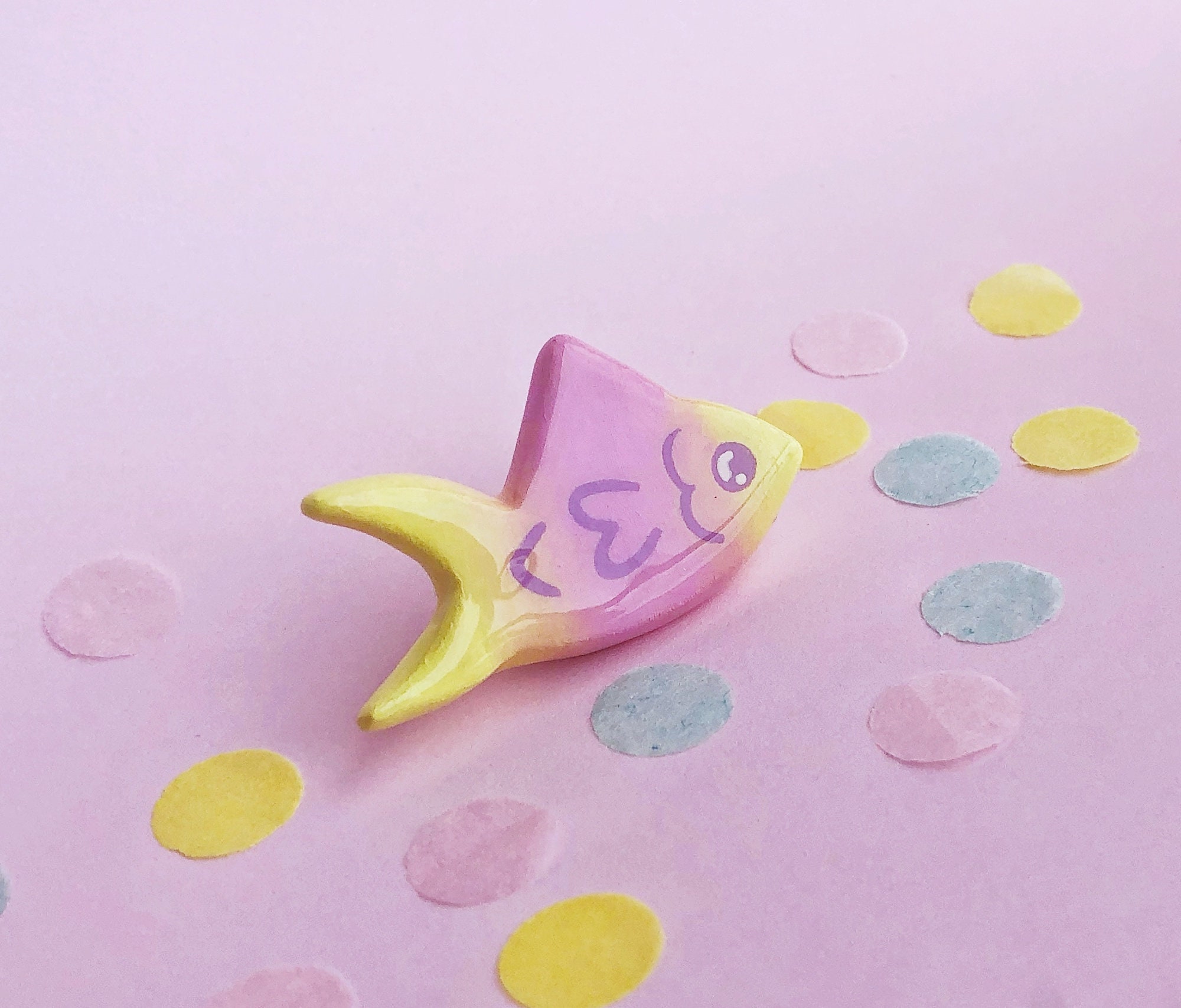 Tropical Fish Handmade Clay Pin - Etsy