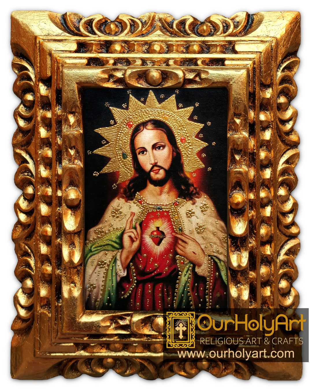 Sacred Heart - Sacred Heart of Jesus - Jesus - Christ - Religious Icon ...