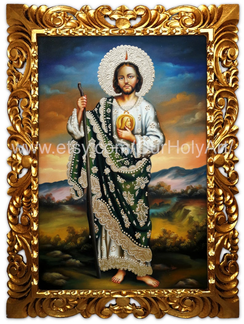 St Jude Thaddeus Saint Jude Painting Catholic Saints Oil - Etsy