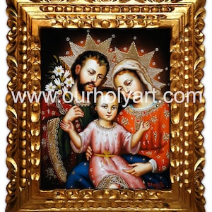 Holy Family - Sacred Family - Infant Jesus - Original Oil Painting ...