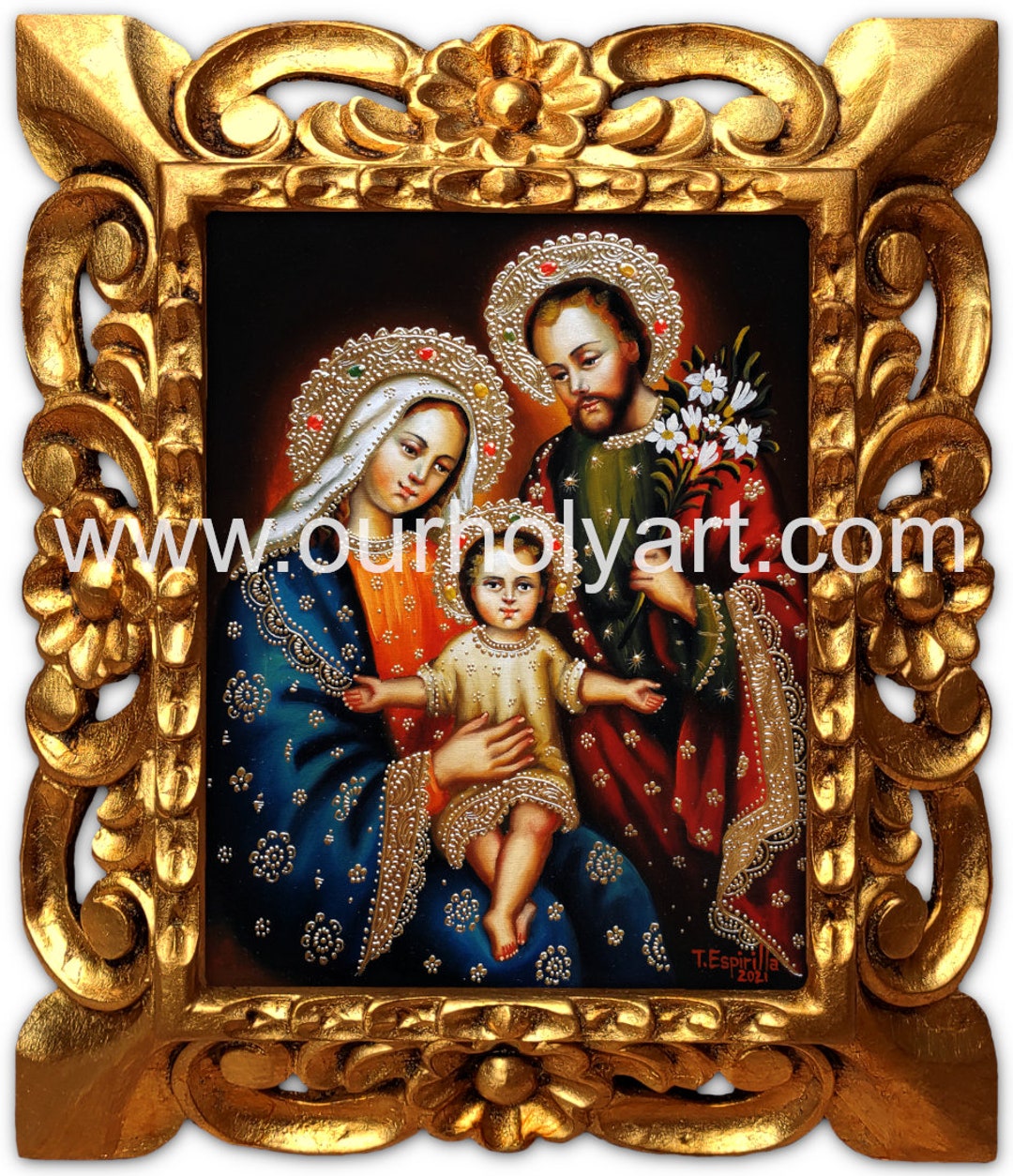 Holy Family Sacred Family Holy Family Painting Original Oil Painting ...